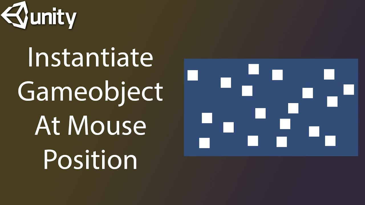 How To Make Instantiate Gameobject At Mouse Position In Unity 2d Youtube
