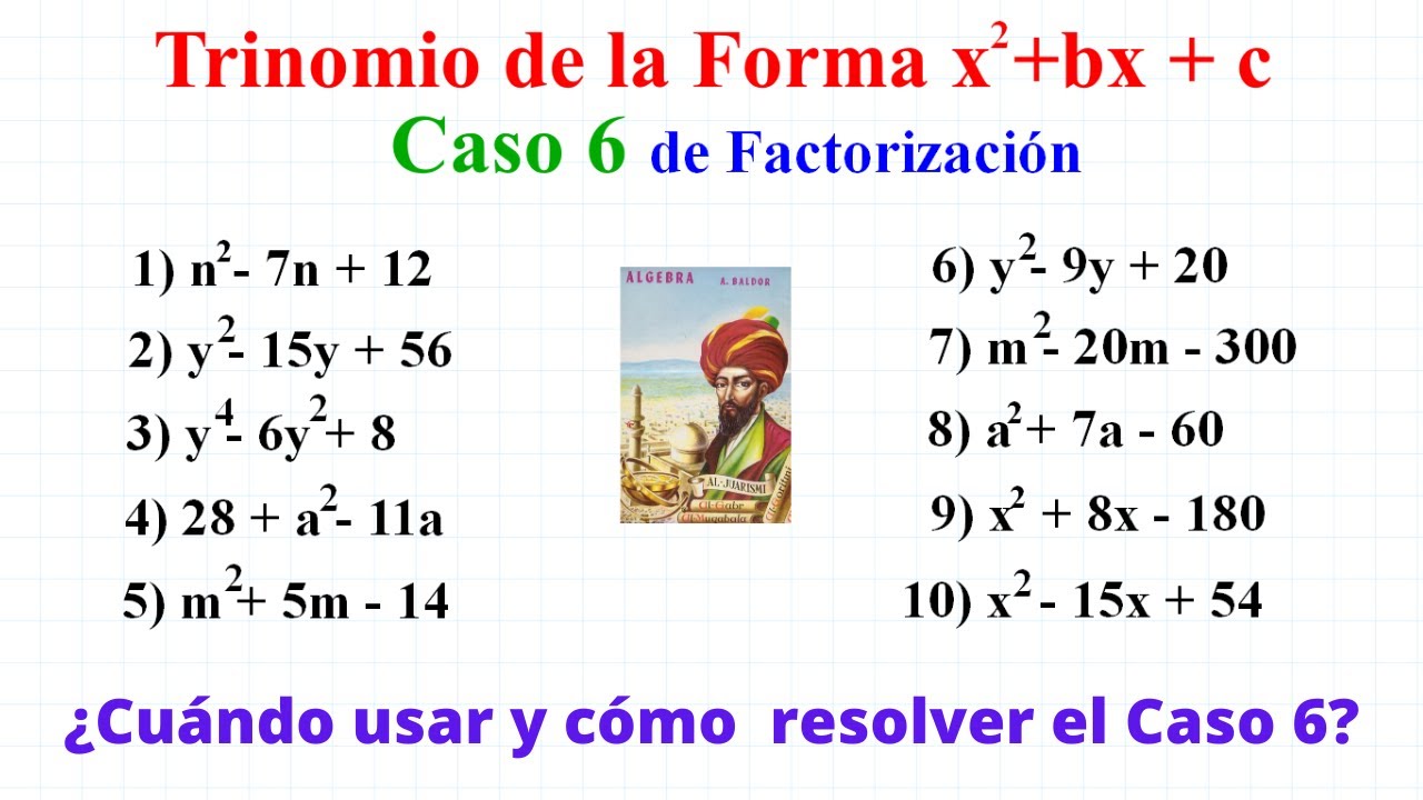 Como Resolver El Caso 6 De Factorización Trinomio De La Forma X 2 Bx