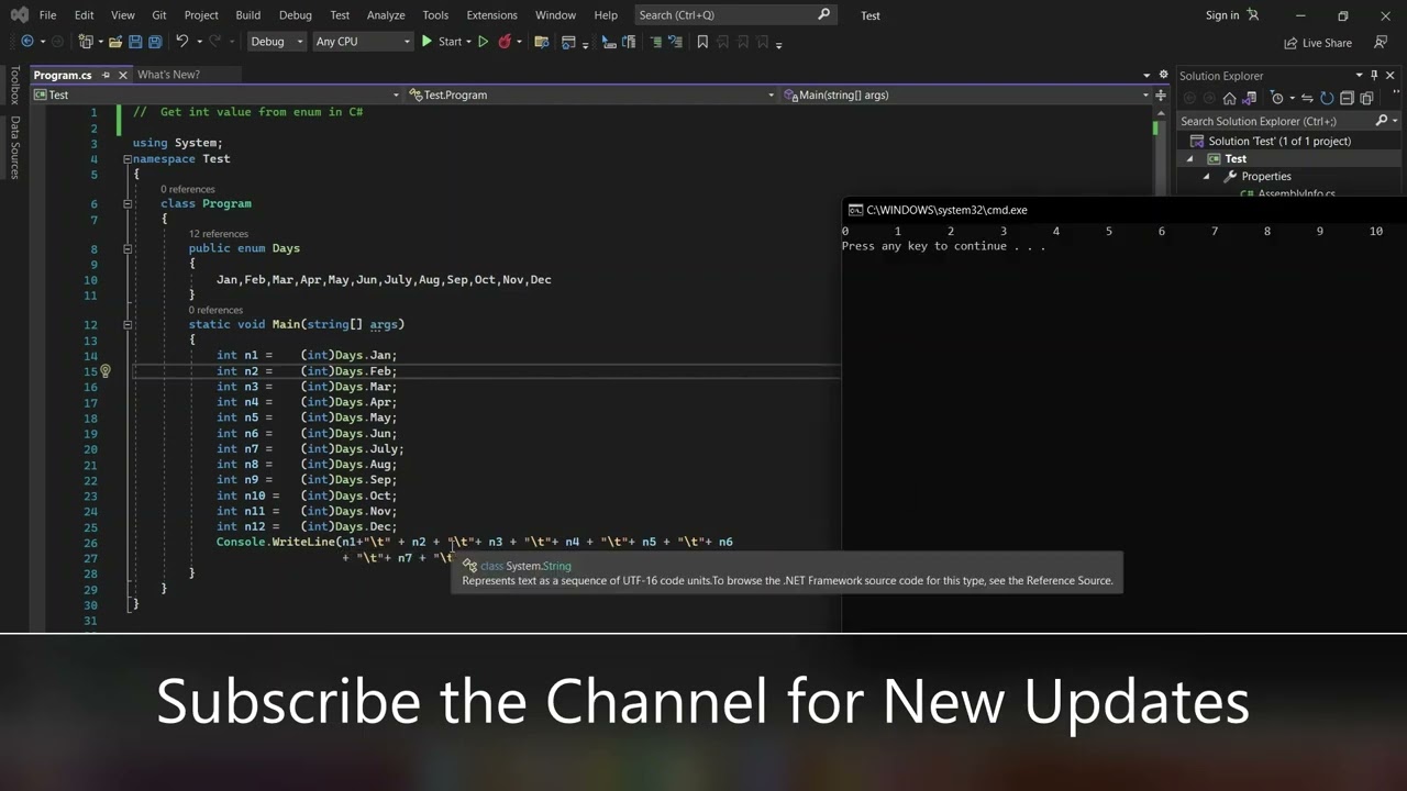 How To Get Int Value From Enum In C Youtube
