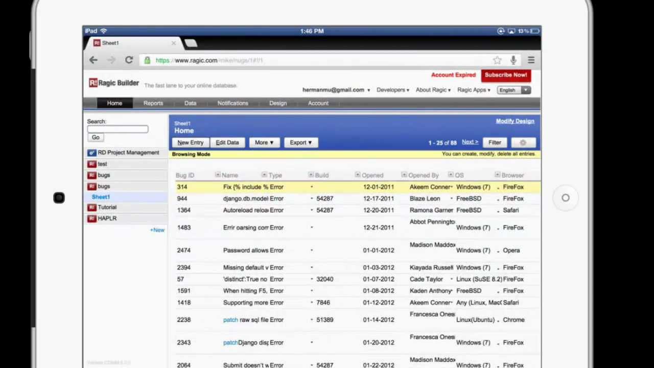 Ragic Demo Building A Bugtracker Youtube