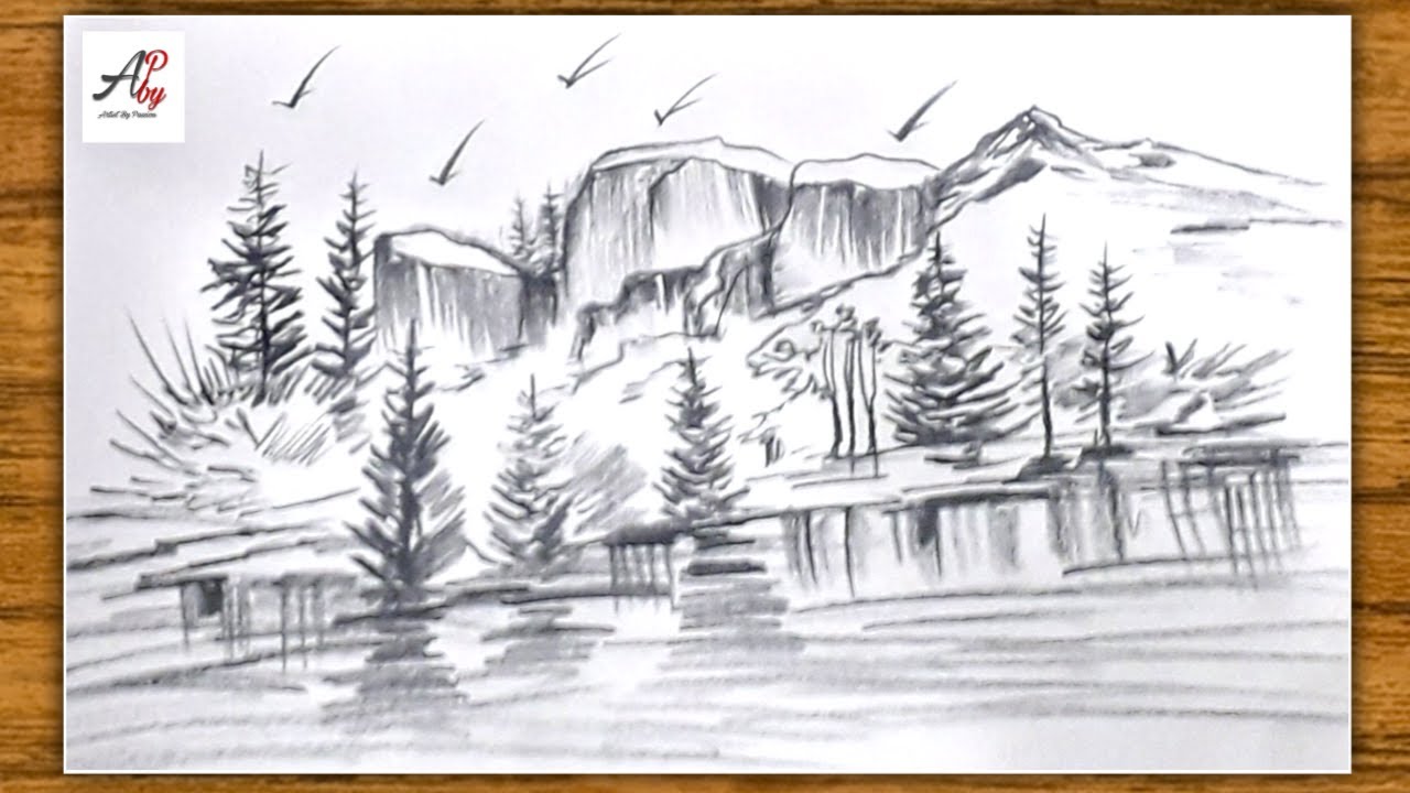 Drawing Landscape Drawing Tutorial Step By Step Landscape Youtube