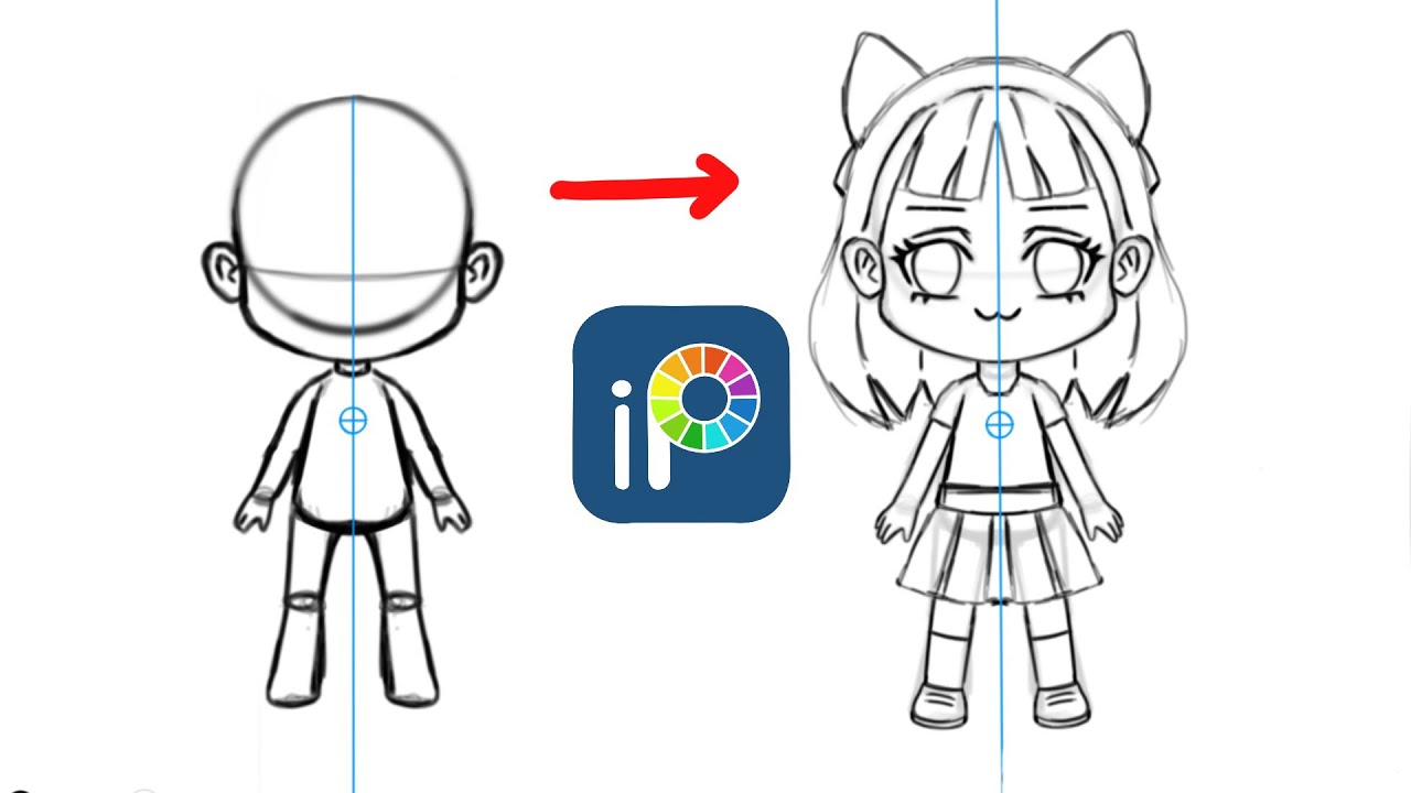 Draw Cute Chibi Character In Ibis Paint X Easy Chibi Drawing Ibis
