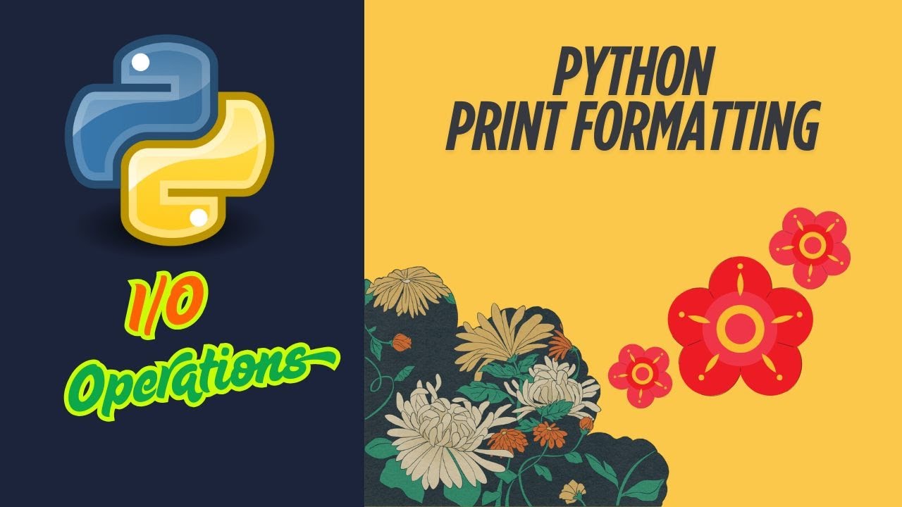 Python Print Formatting Youtube