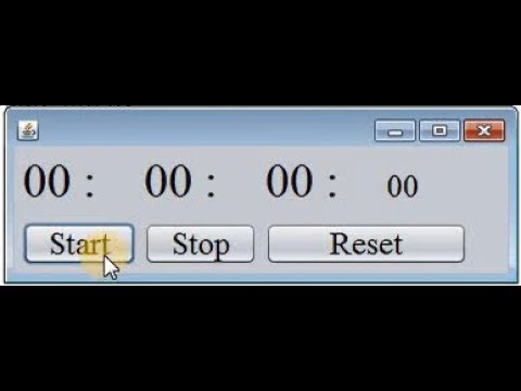 Stopwatch Gui App In Java By Using Netbeans Youtube