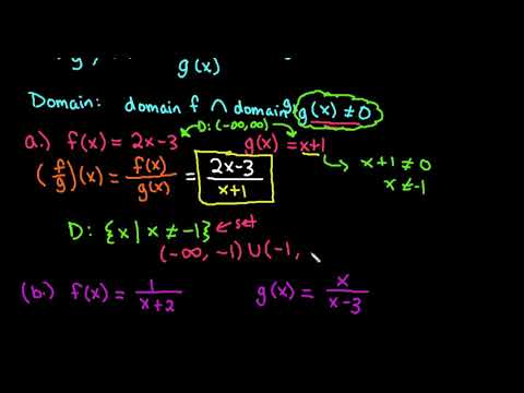 Dividing Functions And Finding The Domain Youtube