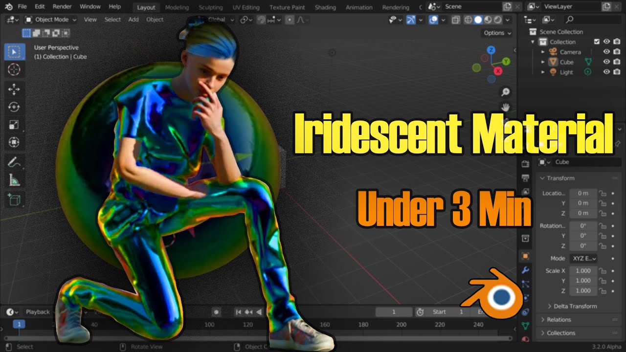 How To Make Iridescent Material In Blender Under 3 Minutes Blender