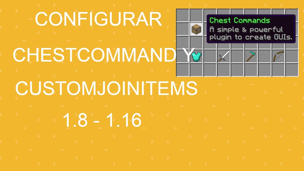 Configurar Chestcommand Y Customjoinitems Youtube