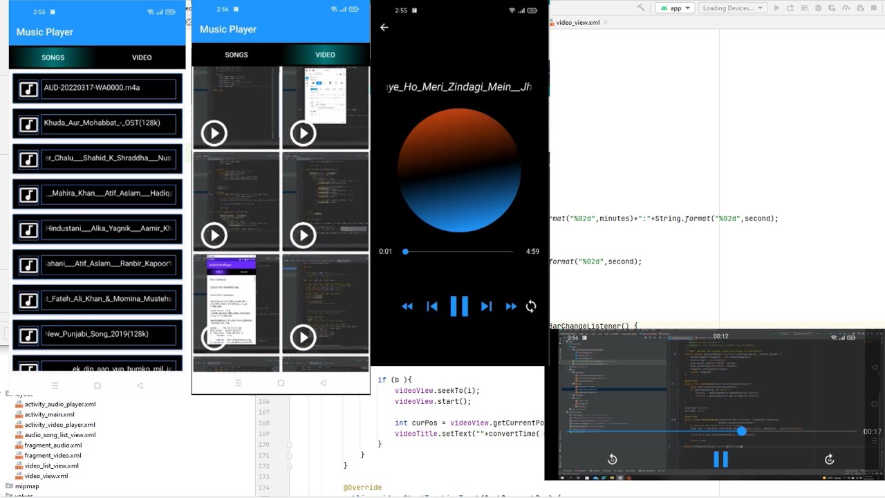 Audio Video Player Android Studio Android Tutorials Music Player