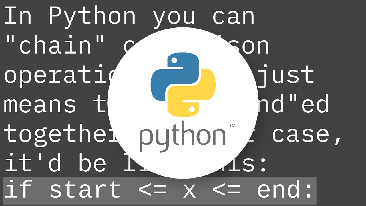 Simplify Chained Comparison Youtube