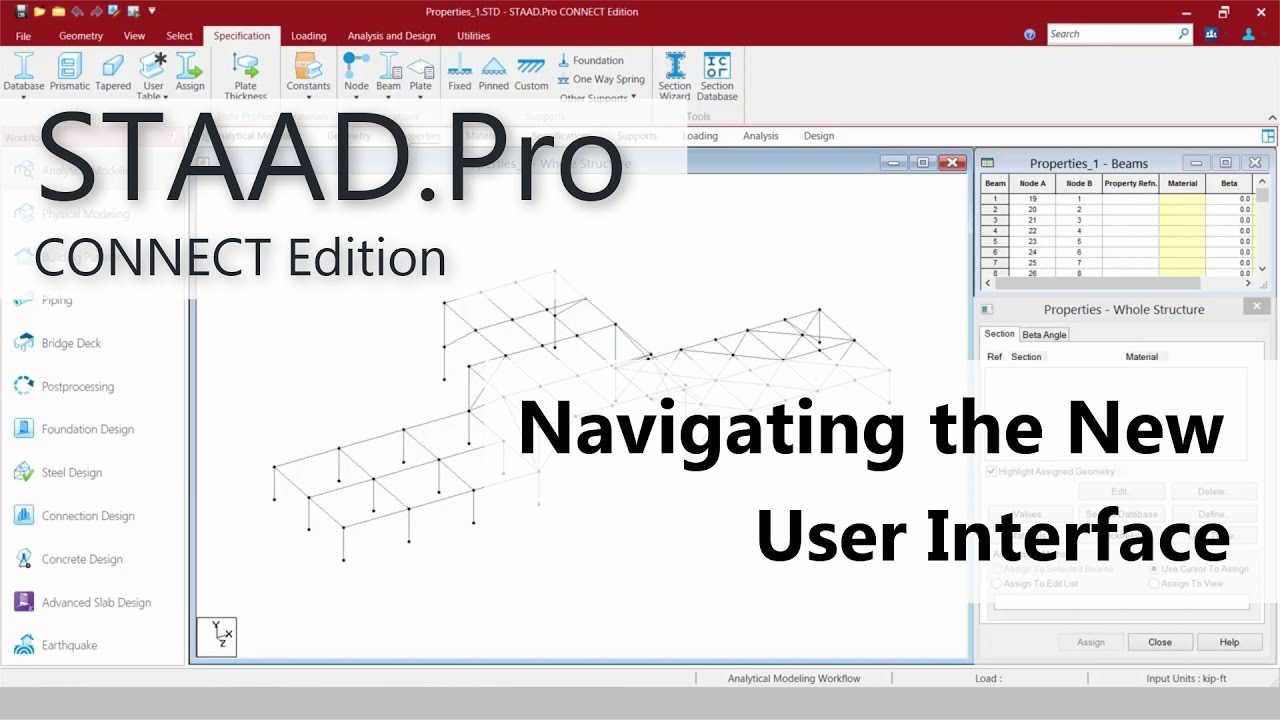 Moving To Staad Pro Connect Edition 01 Review The New User Interface