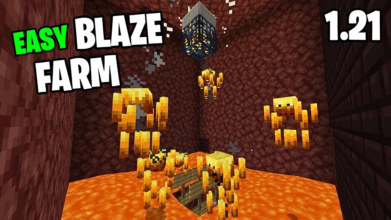 Easy Blaze Farm 1 21 Minecraft Bedrock And Mcpe Tutorial Youtube