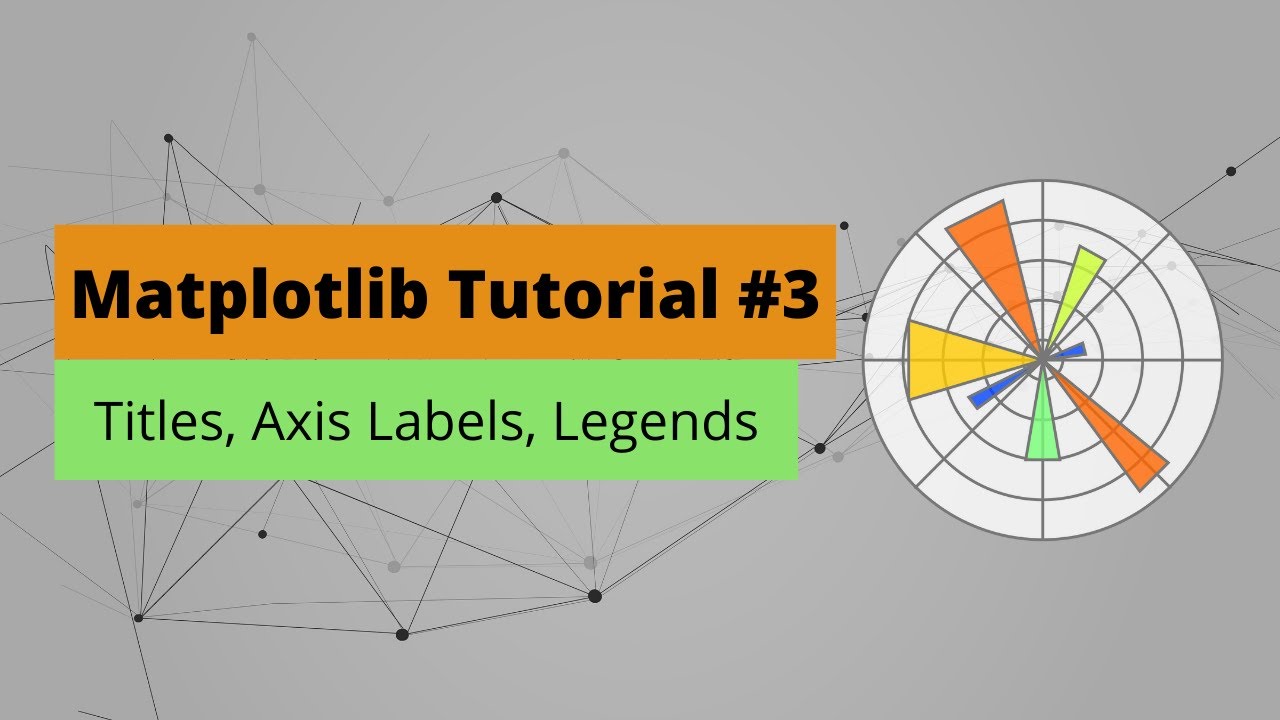 Matplotlib Tutorial 3 Titles Axis Labels Legends Youtube