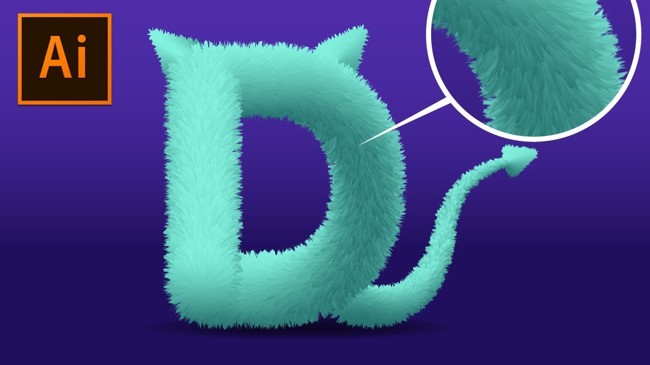 How To Create Realistic 3d Fur Effect In Adobe Illustrator Tutorial