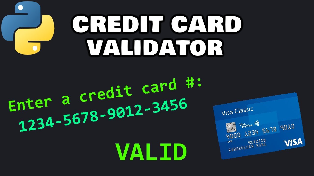 Credit Card Validator In Python рџ і Youtube