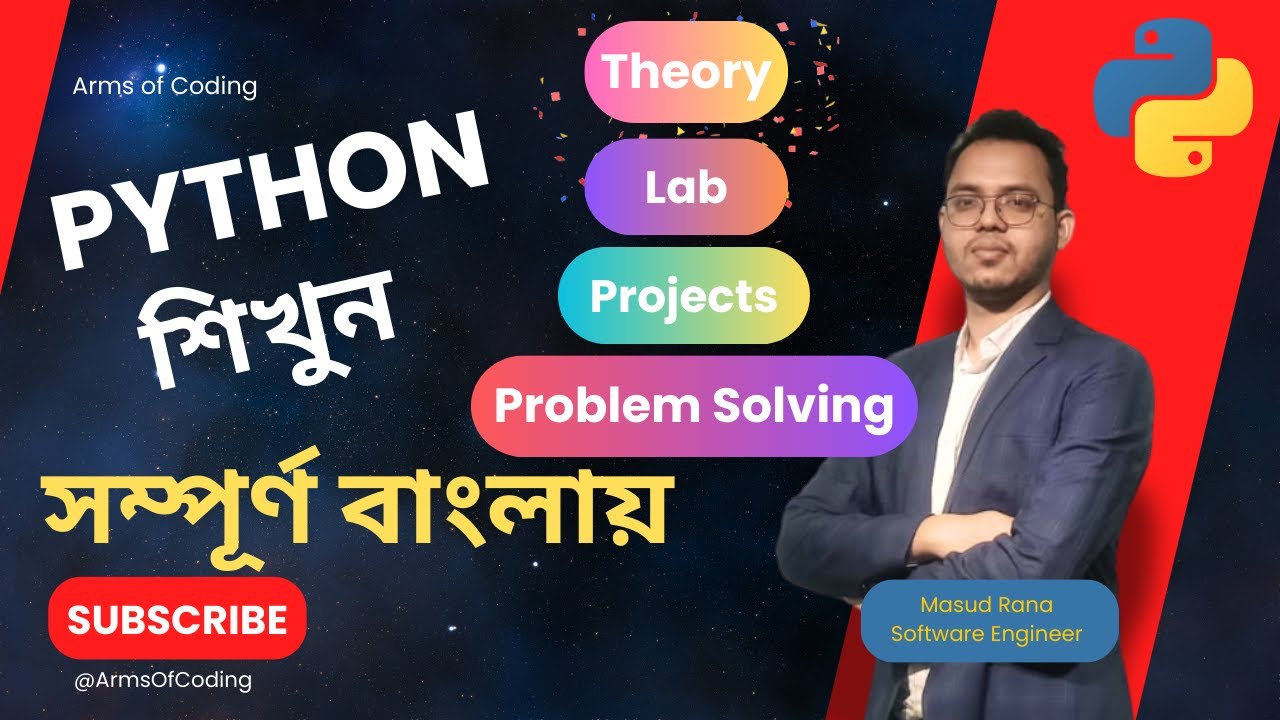 Python Full Course Bangla Tutorial For Beginners Outline Youtube