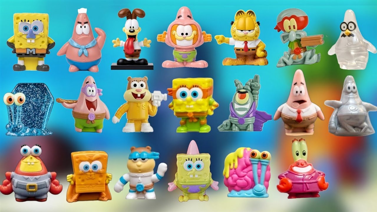 Colección Completa De 20 Figuras Little Bites Sorpresa Bob Esponja Las