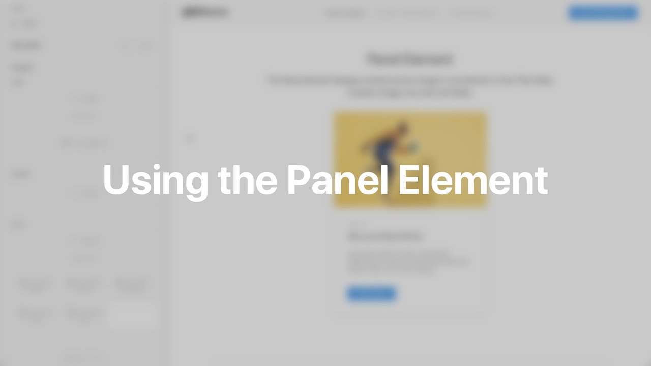 Using The Panel Element Yootheme Documentation Youtube