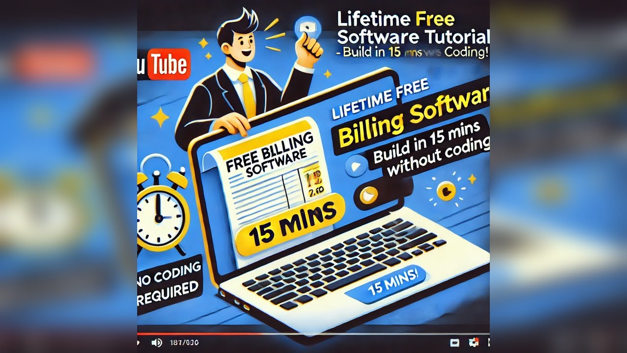 Lifetime Free Billing Software Tutorial Build In 15 Mins Without