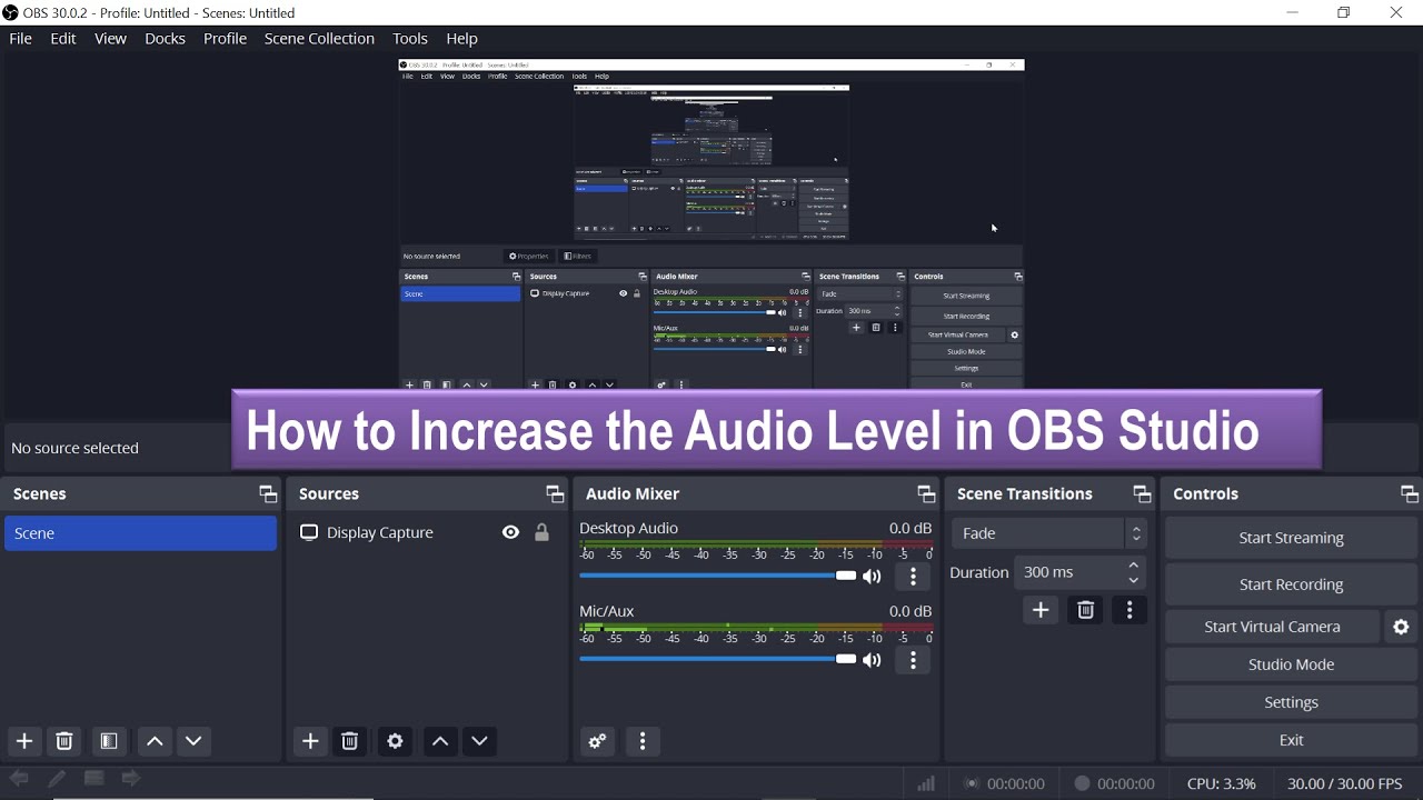 How To Increase Audio Level In Obs Studio Youtube
