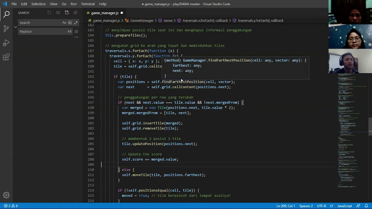 Penjelasan Kodingan Dan Algoritma Yang Dipakai Di Game 2048 Youtube