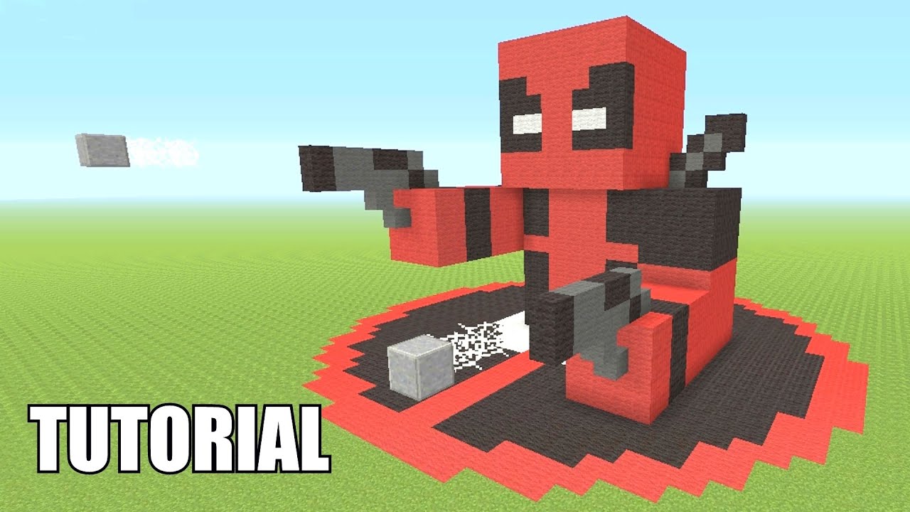 Minecraft 像素艺术模板 Deadpool Pomysły Z Tablicy