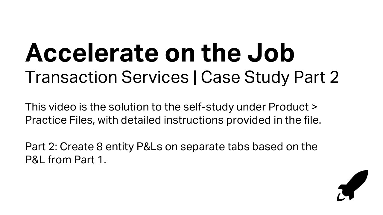 Accelerate Excel Transaction Services Case Study Part 2 Youtube