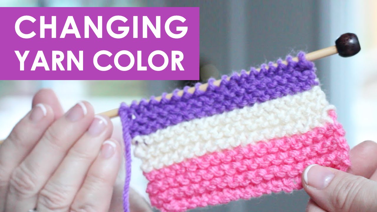 Switch Yarn Colors Knitting