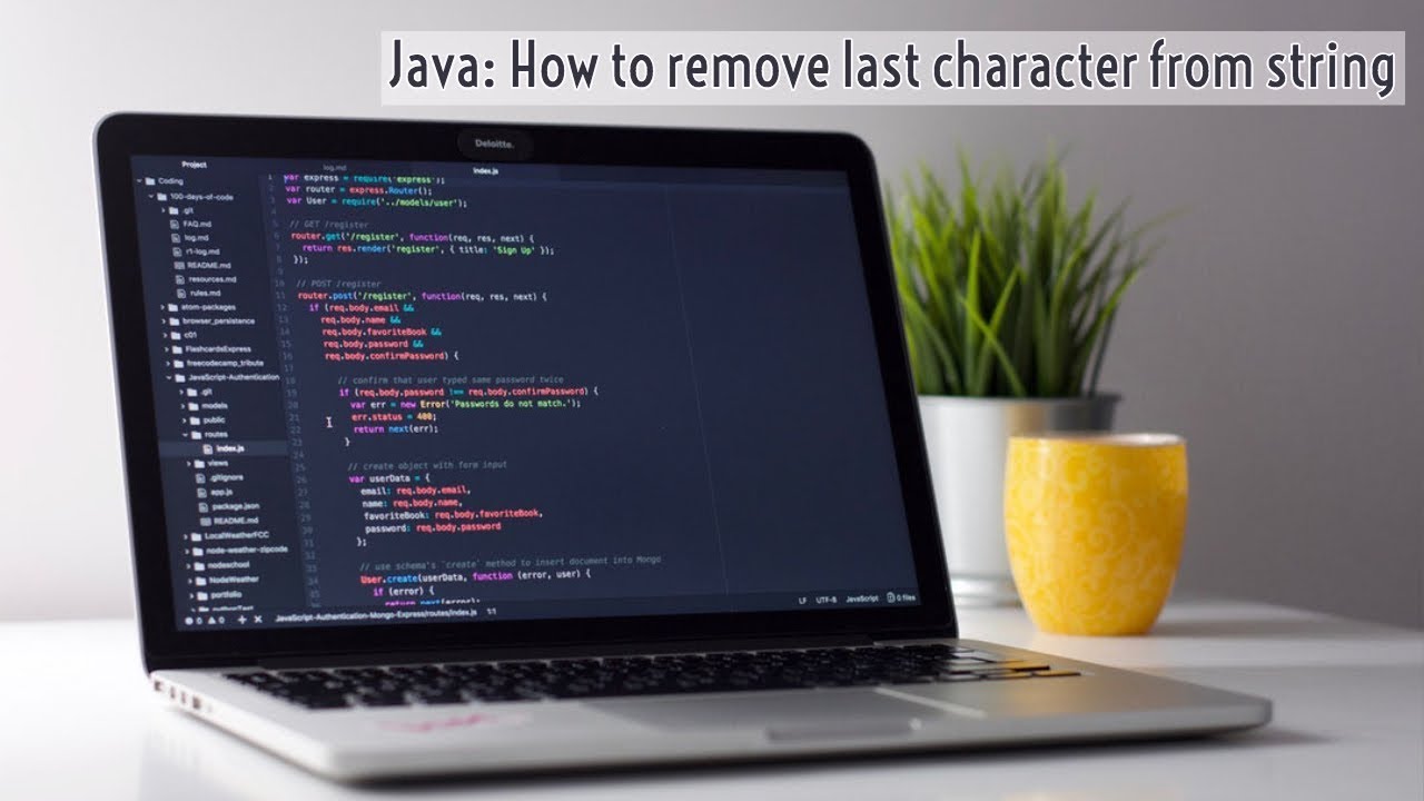 Java How To Remove Last Character From String Youtube