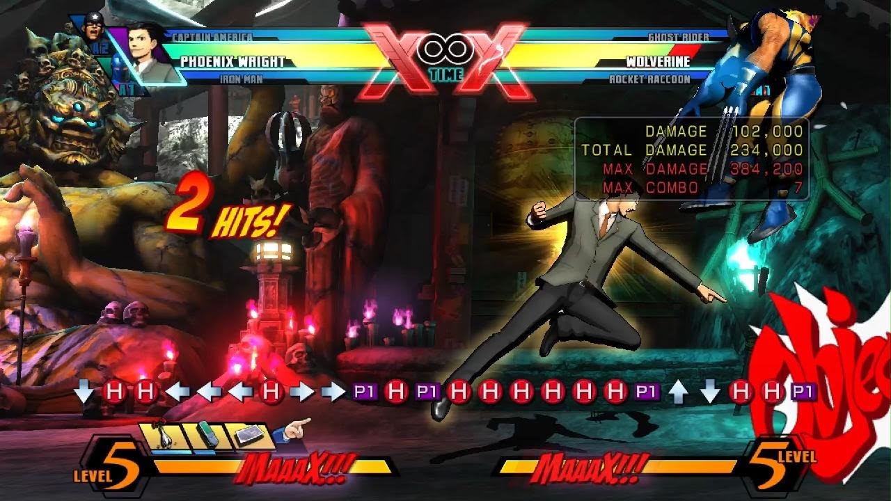 Ultimate Marvel Vs Capcom 3 Phoenix Wright Combo Youtube