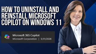 How To Uninstall And Reinstall Microsoft Copilot On Windows 11 2026 ...