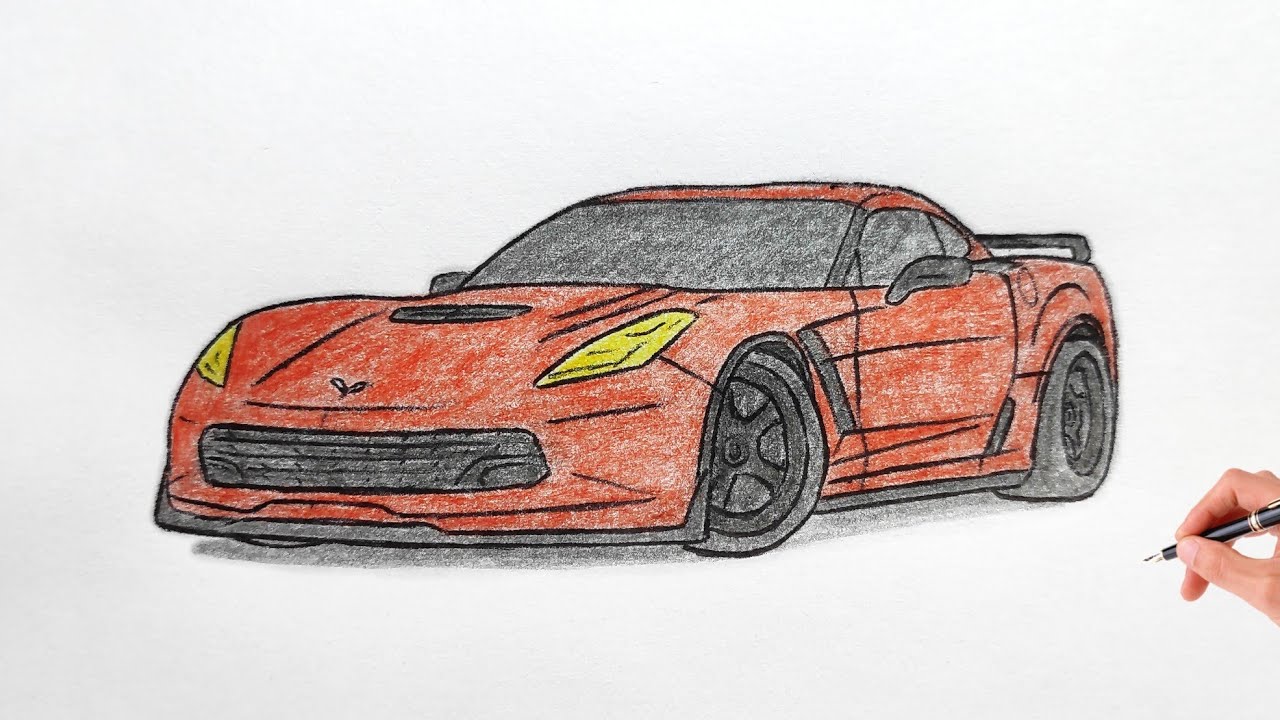 Corvette Side View Drawing At Charles Mcclelland Blog