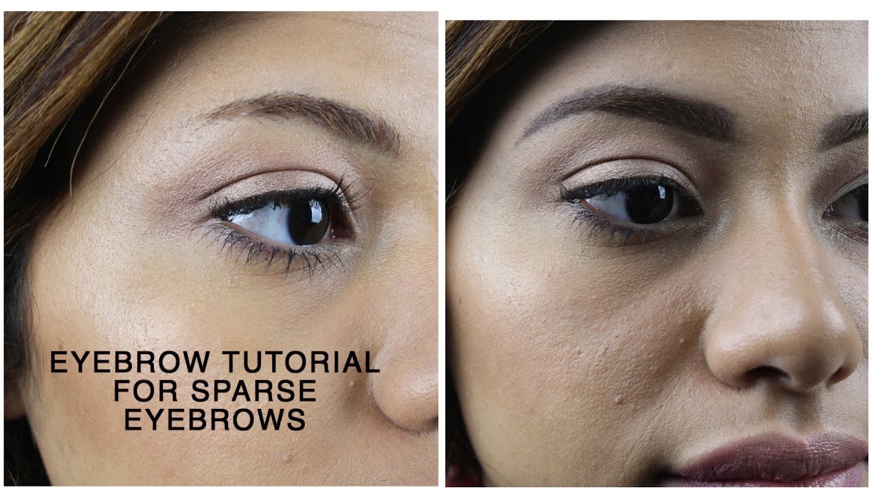 Eyebrow Tutorial For Sparse Eyebrows Youtube