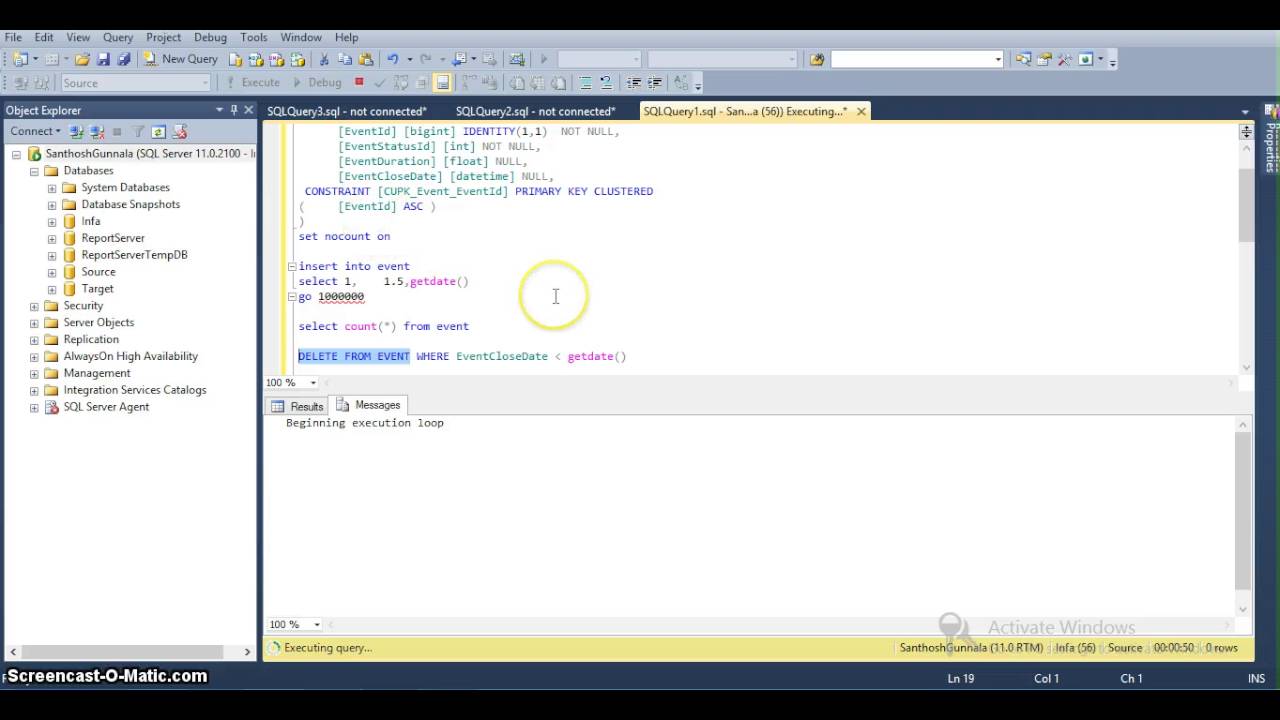 How To Do A Table Clean Up In Sql Server Youtube