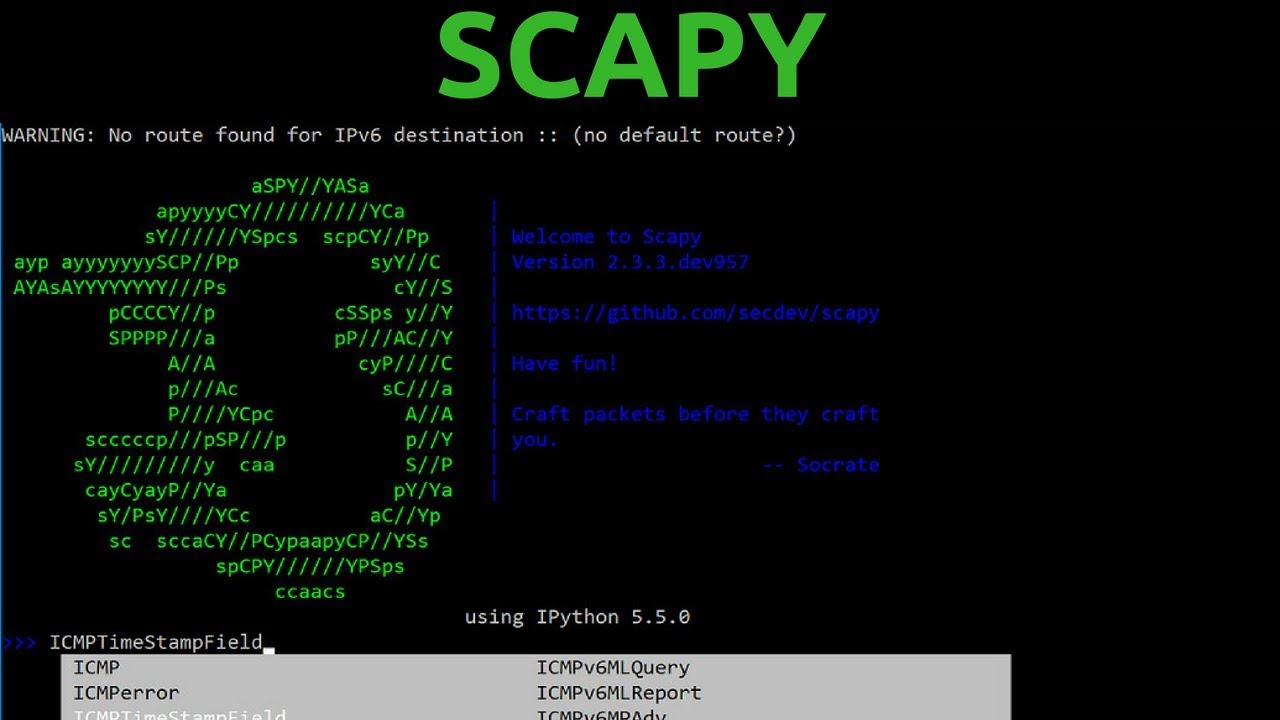 Scapy Packet Manipulation Sniffing Youtube