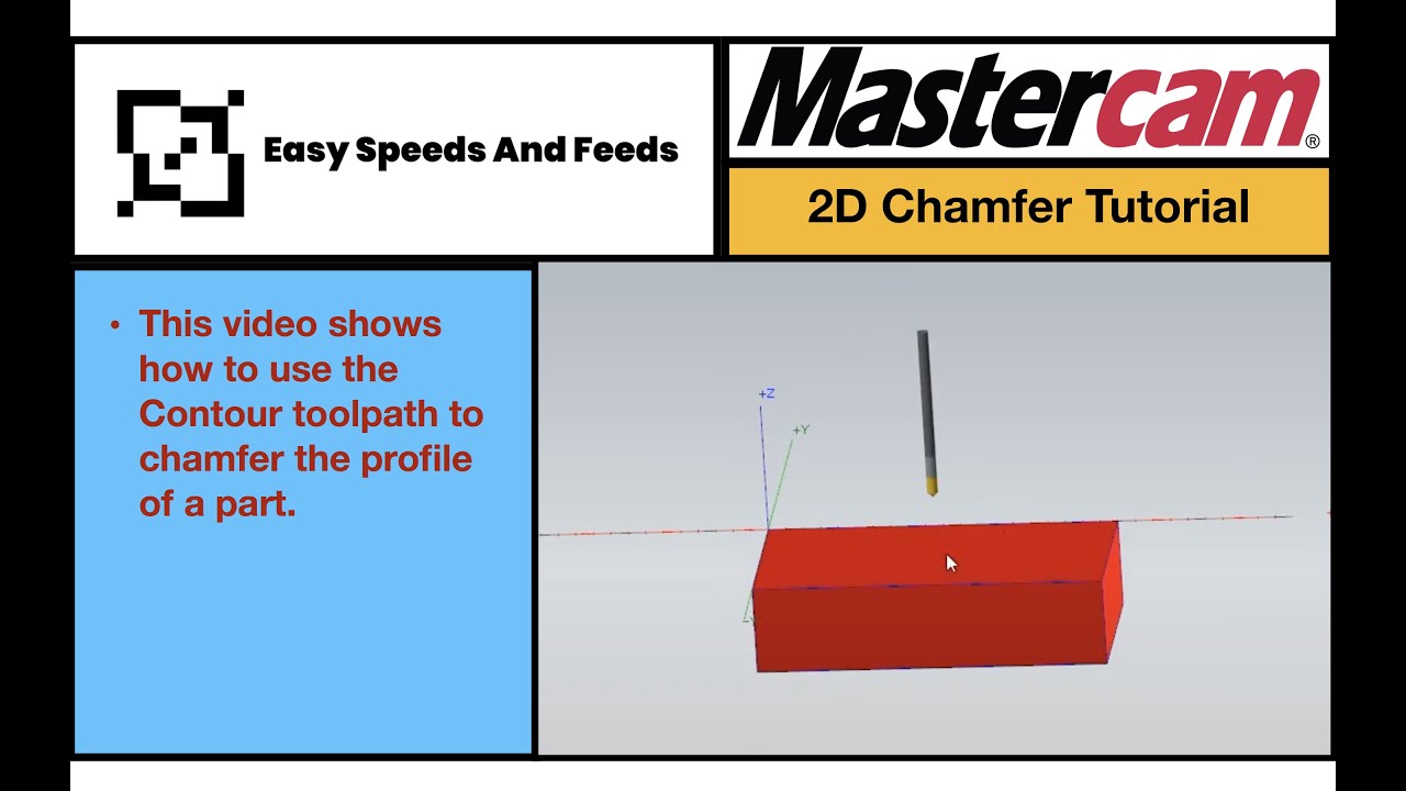 2d Chamfer Mastercam 2020 Youtube