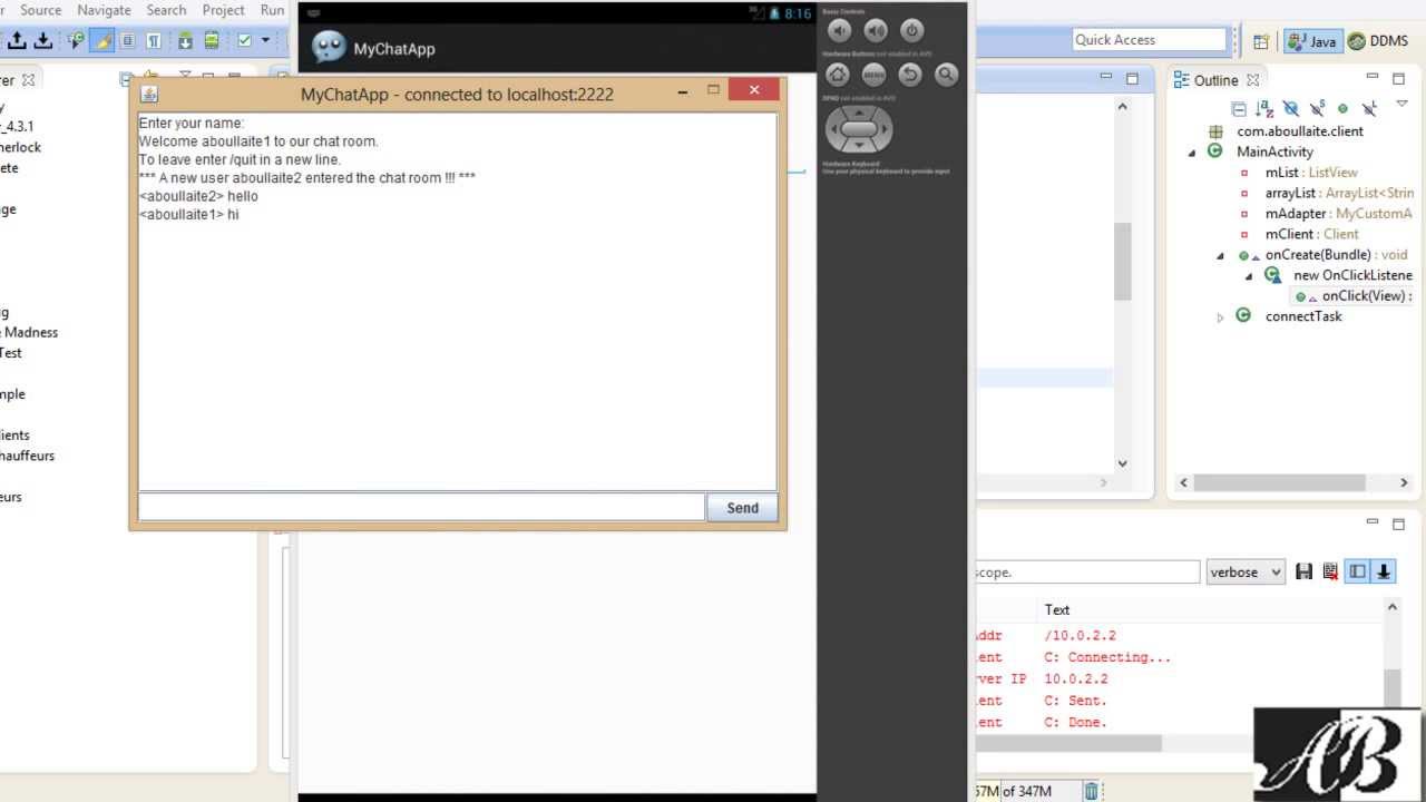 Multi Client Server Chat Application Using Java Swing Android Youtube