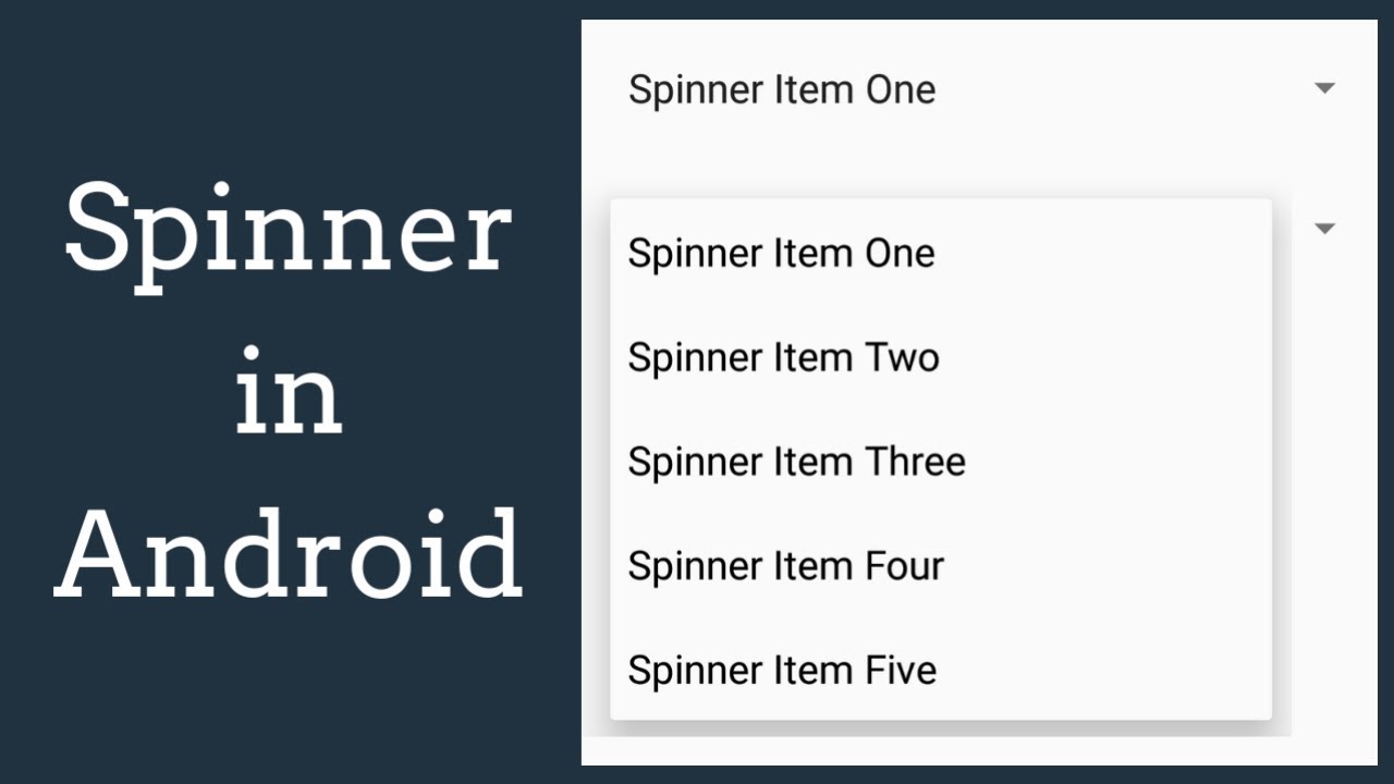 Android Studio Spinner Tutorial Fodirish