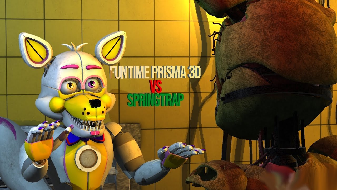 Fnaf P3d Funtime Prisma 3d Vs Springtrap Youtube