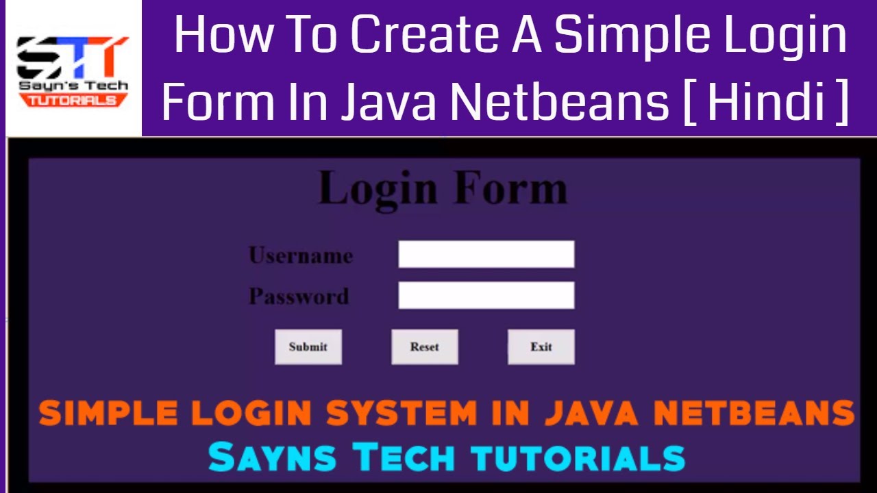 Login System In Java Netbeans Ide Hindi Tutorial Youtube