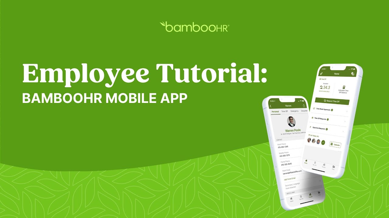 Employee Tutorial The Bamboohr Mobile App Bamboohr Youtube