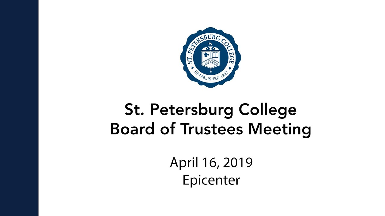 Board Of Trustees Meeting 04 16 19 Youtube