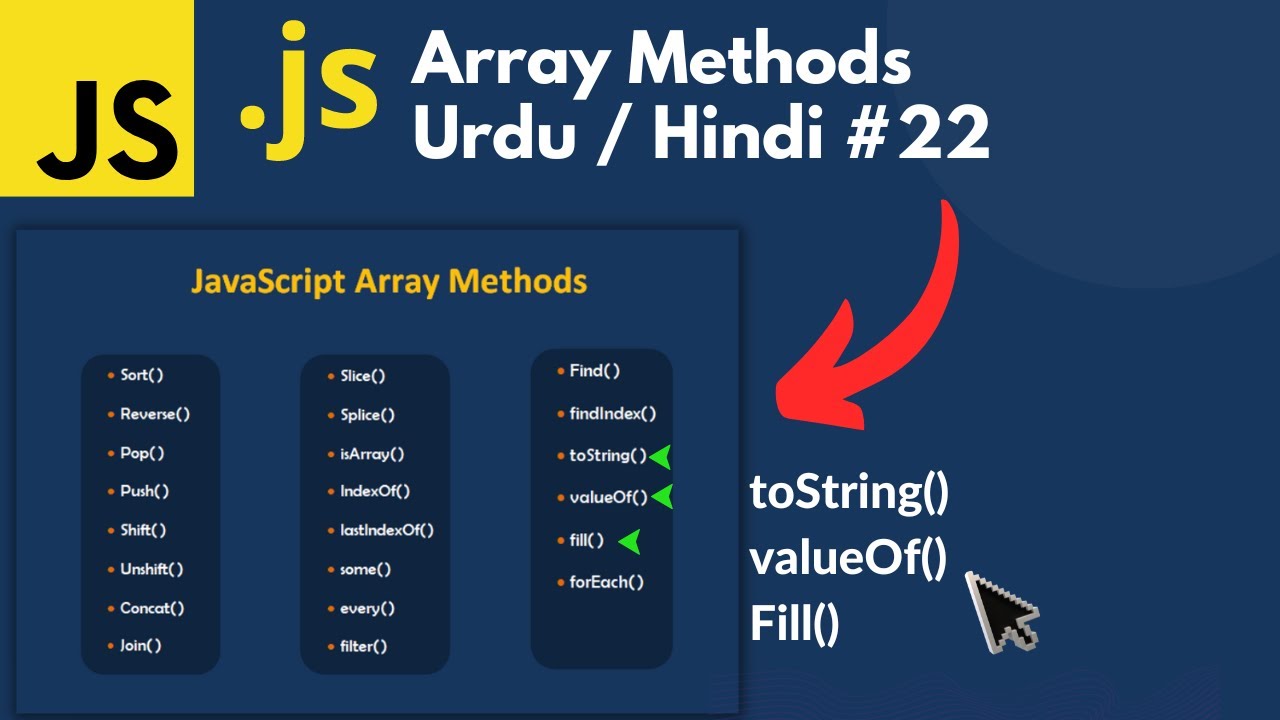 Mastering Array Methods In Javascript For Beginner Lecture 22 Youtube