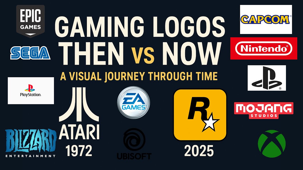 Evolution Of Game Logos 15 Studios 45 Years Of History Youtube