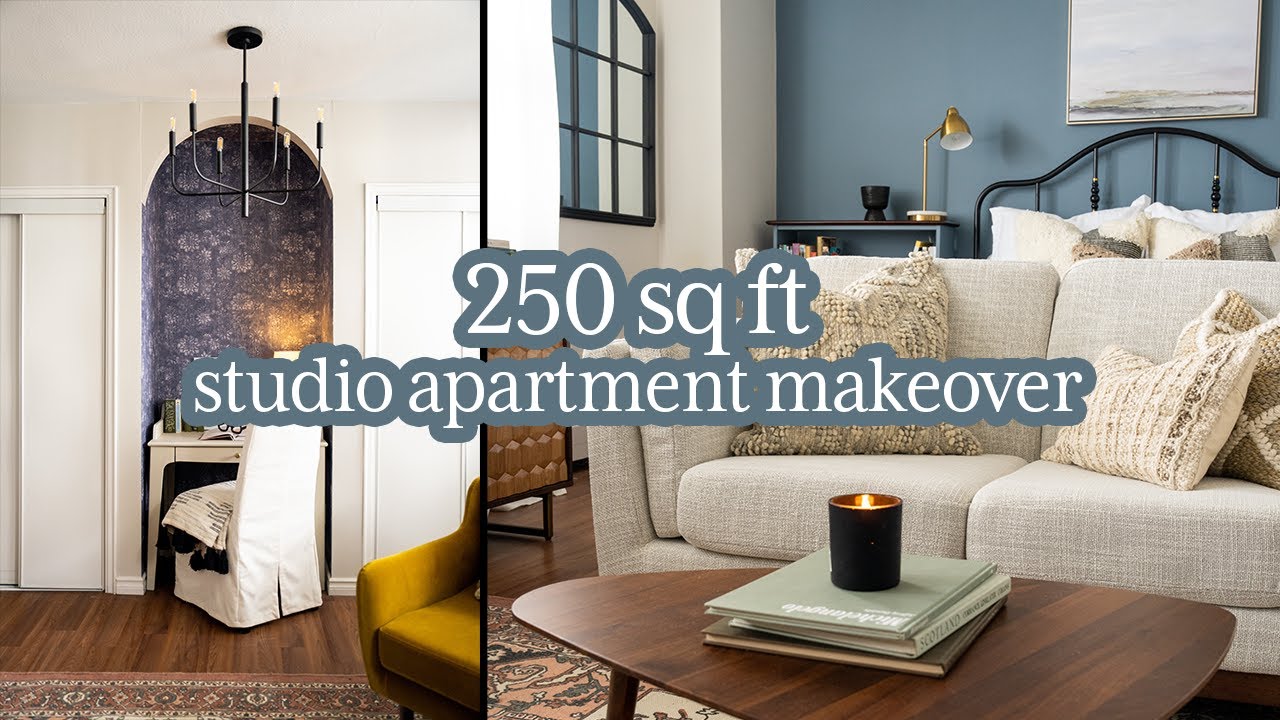 Tiny Studio Apartment Makeover In Studio Mcgee Style Youtube