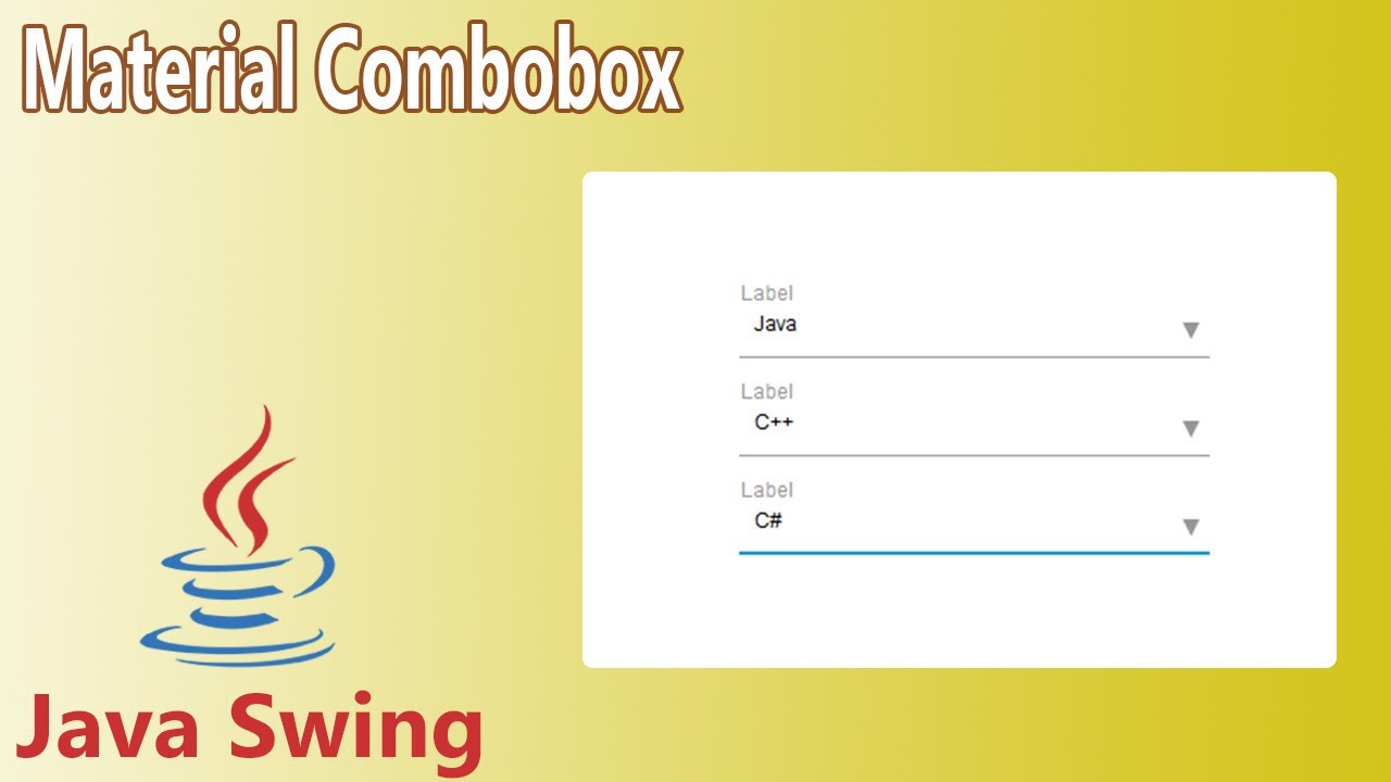Java Swing Custom Material Combobox Youtube