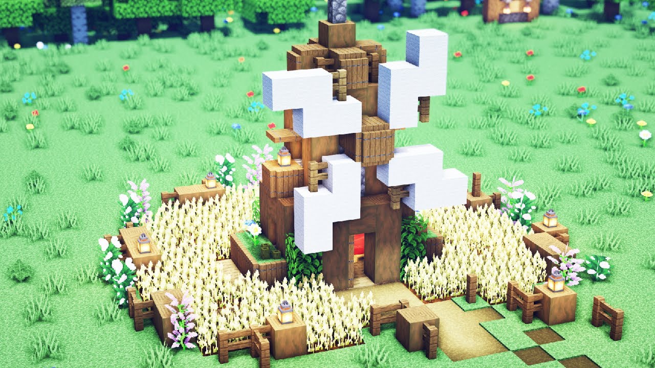 Minecraft How To Build A Mini Windmill Youtube