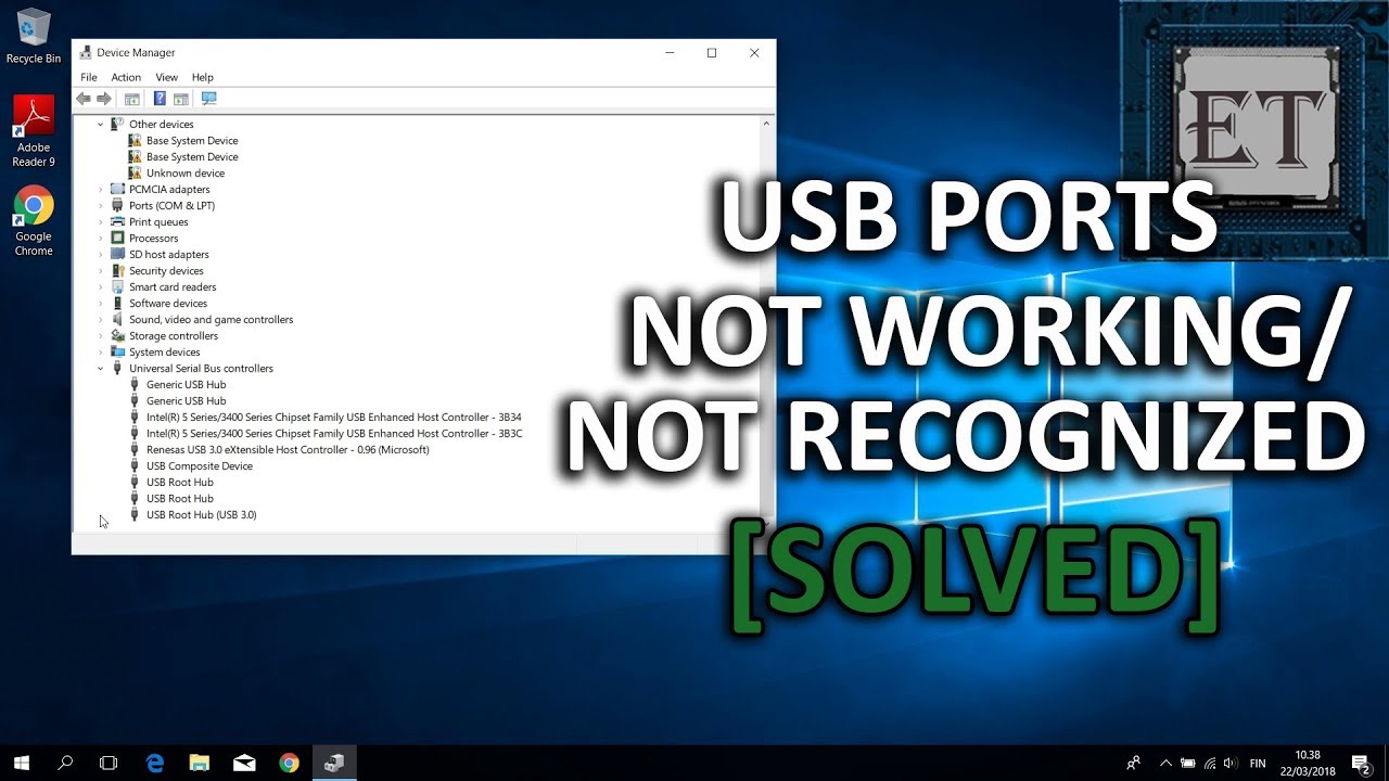 Usb Port Not Working Or Not Recognized On Windows 10 8 And 7 5 Fixes