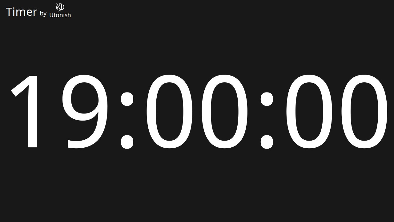 19 Hour Countdown Timer Youtube