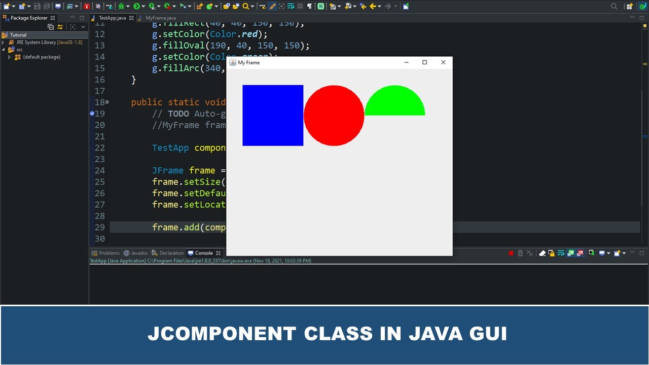 Java Gui Tutorial 61 Jcomponent Class In Java Gui Swing Youtube