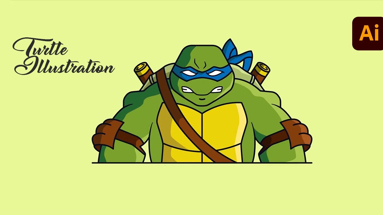 Adobe Illustrator Tutorial How To Create Turtle Illustration Youtube